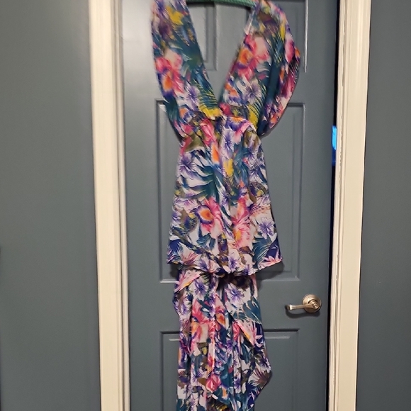 Sol And Mer | Dresses | Vintage Sol Mer Floral Maxi Dress Shear Beach ...